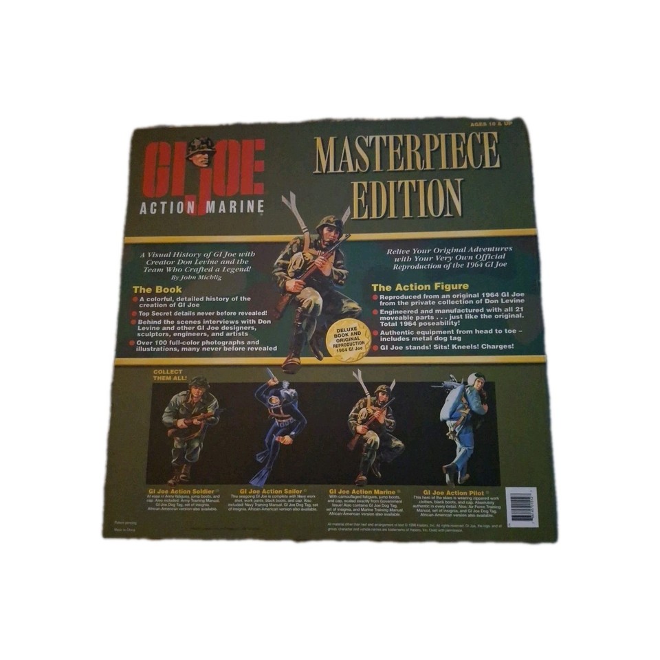 GI JOE ACTION MARINE MASTERPIECE EDITION DELUXE BOOK AND REPODUCTION ...