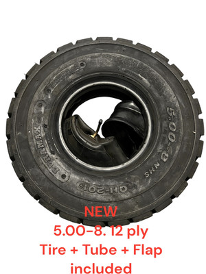 New Duramax Tire + Tube + Flap Forklift 12 ply TT 5.00-8 Industrial ...