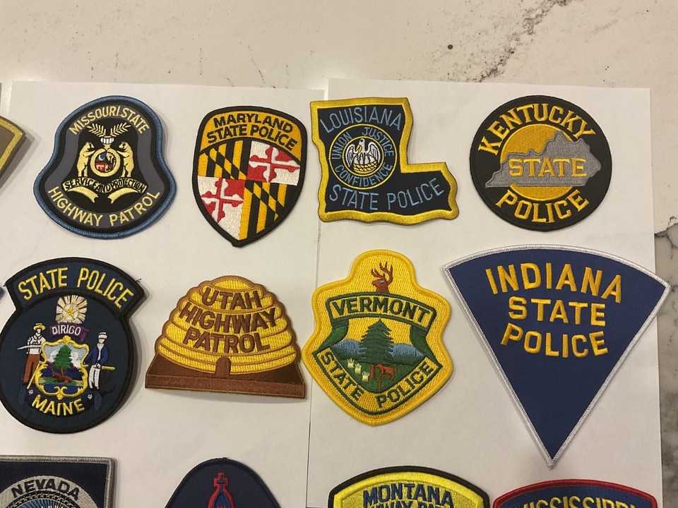 Police collectors patch set 50 pieces all different state patches. Full ...