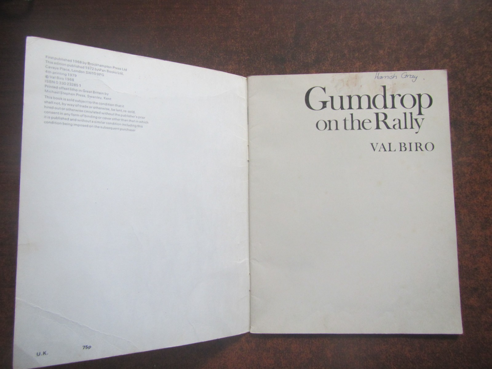 GUMDROP Adventures of a Vintage Car & On the Rally Books by Val Biro ...