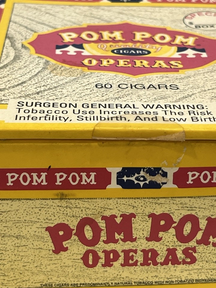 Cigar Box Pom Pom Operas - Swisher International, Inc. - Made In USA | eBay