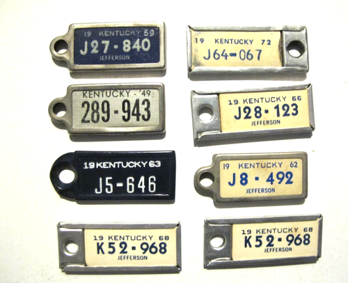 8 Vintage DAV Disabled Veterans Miniature License Plate Key Chain Tags ...