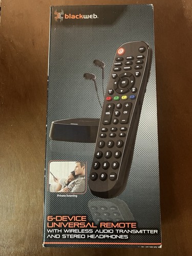 Blackweb 6 Device Universal Remote With Wireless Audio Transmitter ...