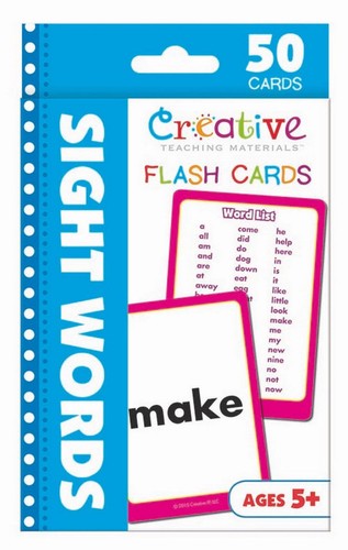 NEW 50 Sight Words Flash Cards Kindergarten 1st Grade Teaching ...