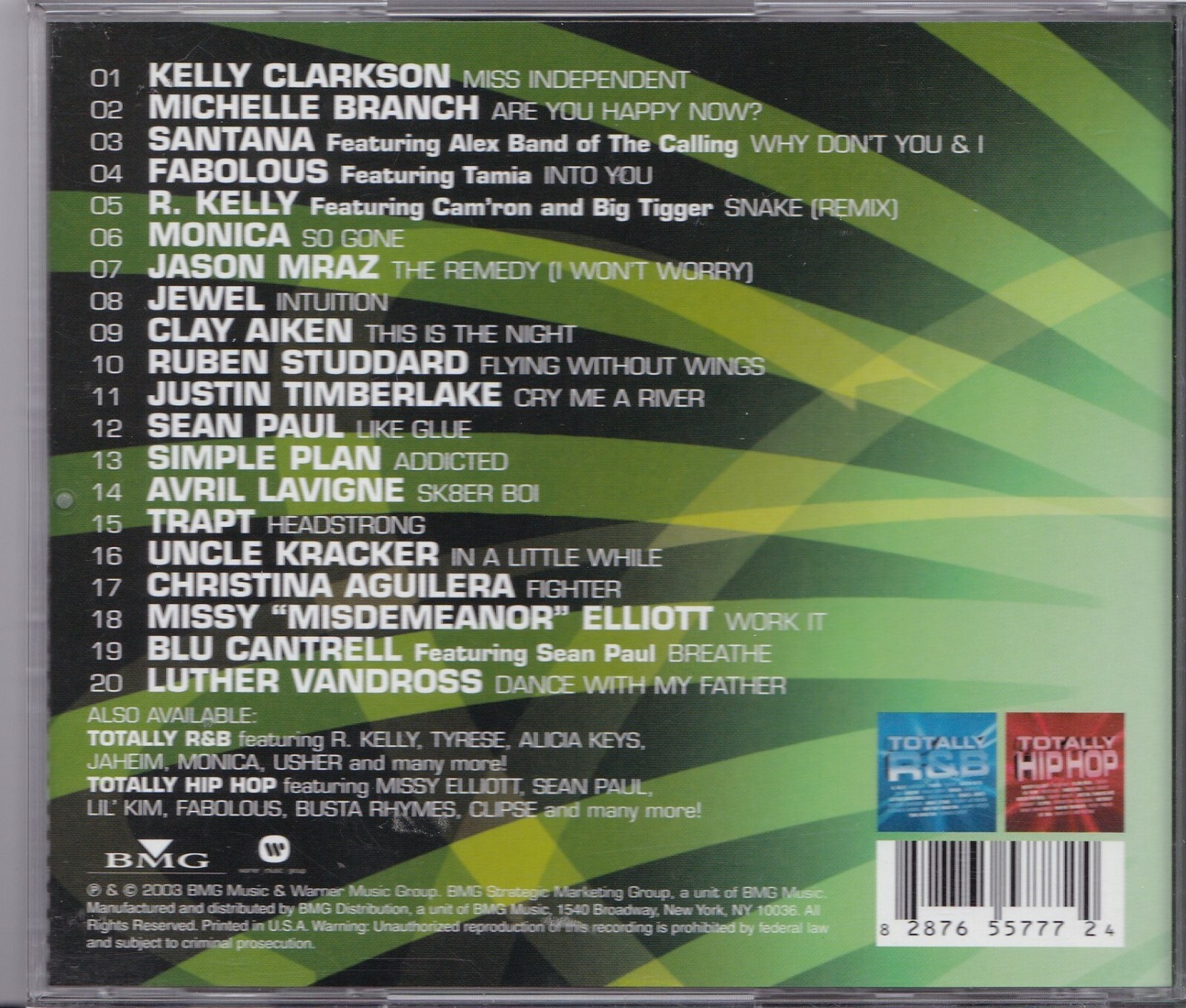 Totally Hits 2003 by Various Artists (CD, Oct-2003, BMG Heritage ...