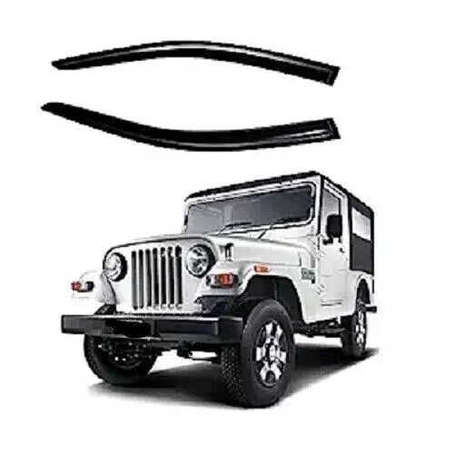 Door Visor/Wind Deflector/Rain Guard for Mahindra Thar (2010-19) Type-1 ...