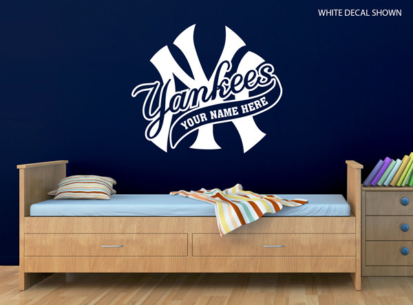 New York Yankees Logo Wall Decal w/ Your Name or Original Wording Home ...