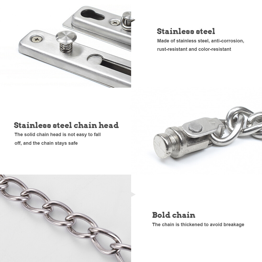 With Lock Door Chain Stainless Steel Anti Theft Home Security Indoor ...