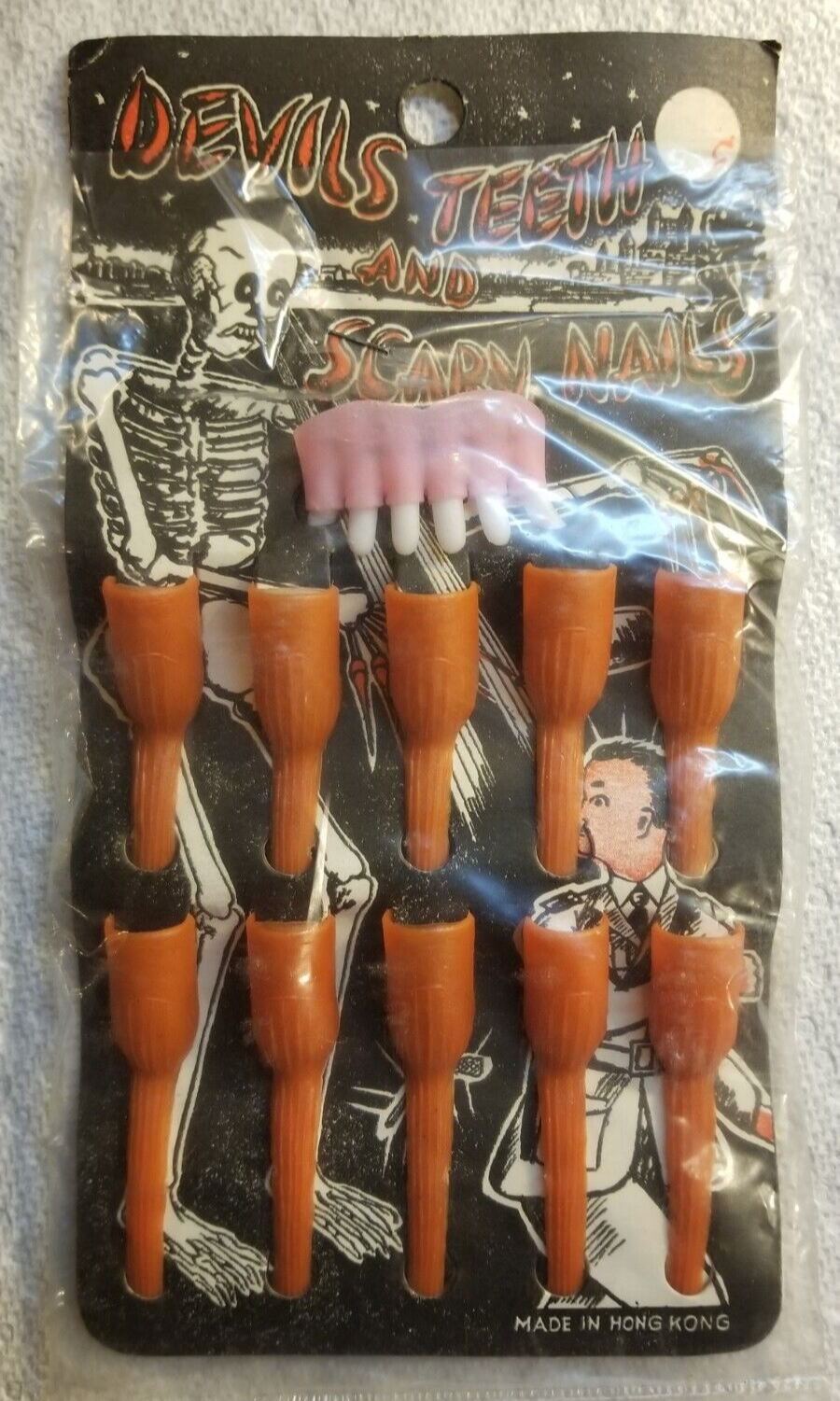 Rare 1960's Dime Store Halloween Devils Teeth Scary Nails Halloween ...