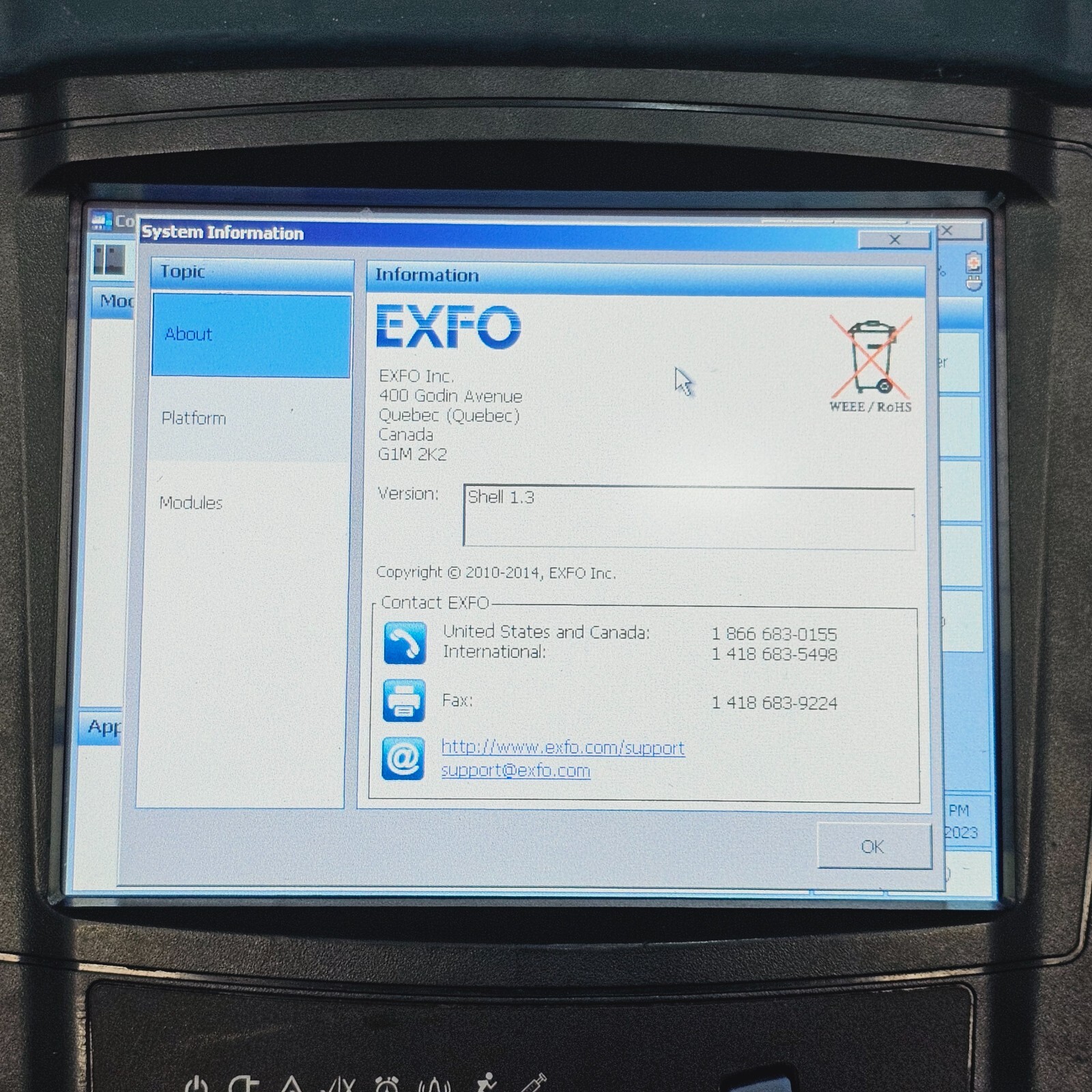 EXFO Ftb-200 V2 Modular Platform for OTDR Fiber Analyzer Etc With Carry ...