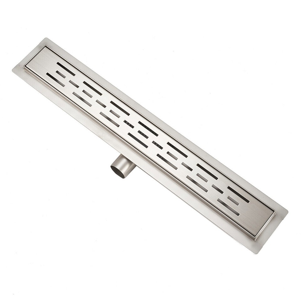 LINEAR SHOWER DRAIN STAINLESS STEEL WETROOM BATHROOM CHANNEL GULLY TRAP ...