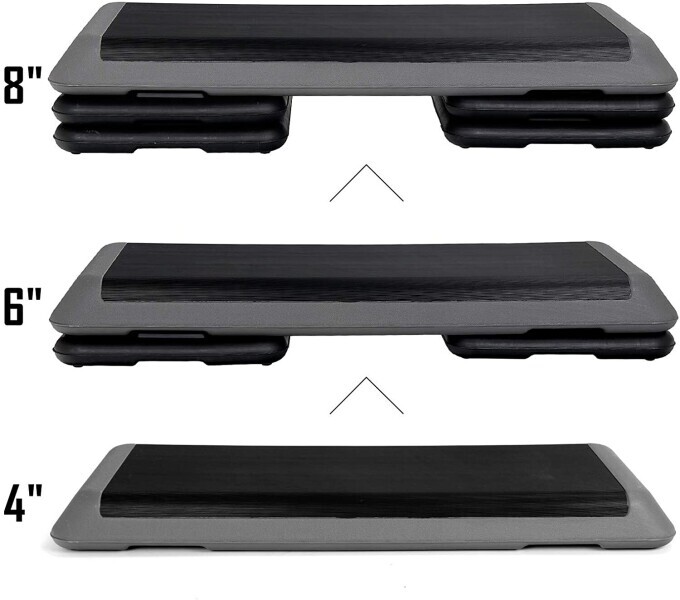 Fitness Aerobic Step 43" Club Cardio Adjust Exercise Stepper Workout w ...