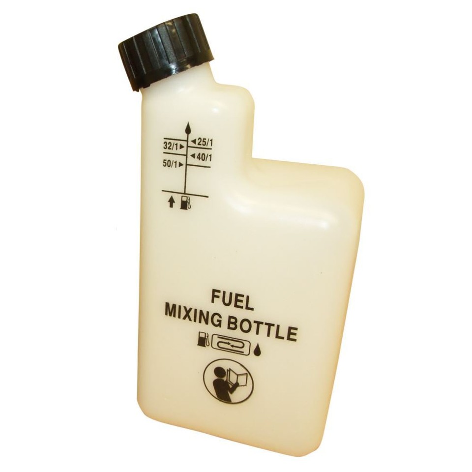 2 Stroke Oil 500ML & Fuel Petrol Mixing Bottle Ideal For Stihl Strimmer ...