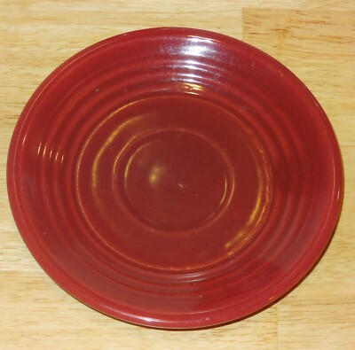 **Vintage Bauer Pottery Ring Ware Burgundy Saucer** | eBay
