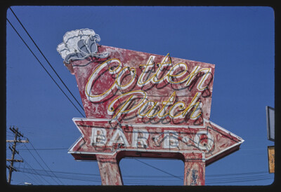 Cotten Patch Bar-B-Q Restaurant sign Chattanooga Tennessee 1980s Old ...