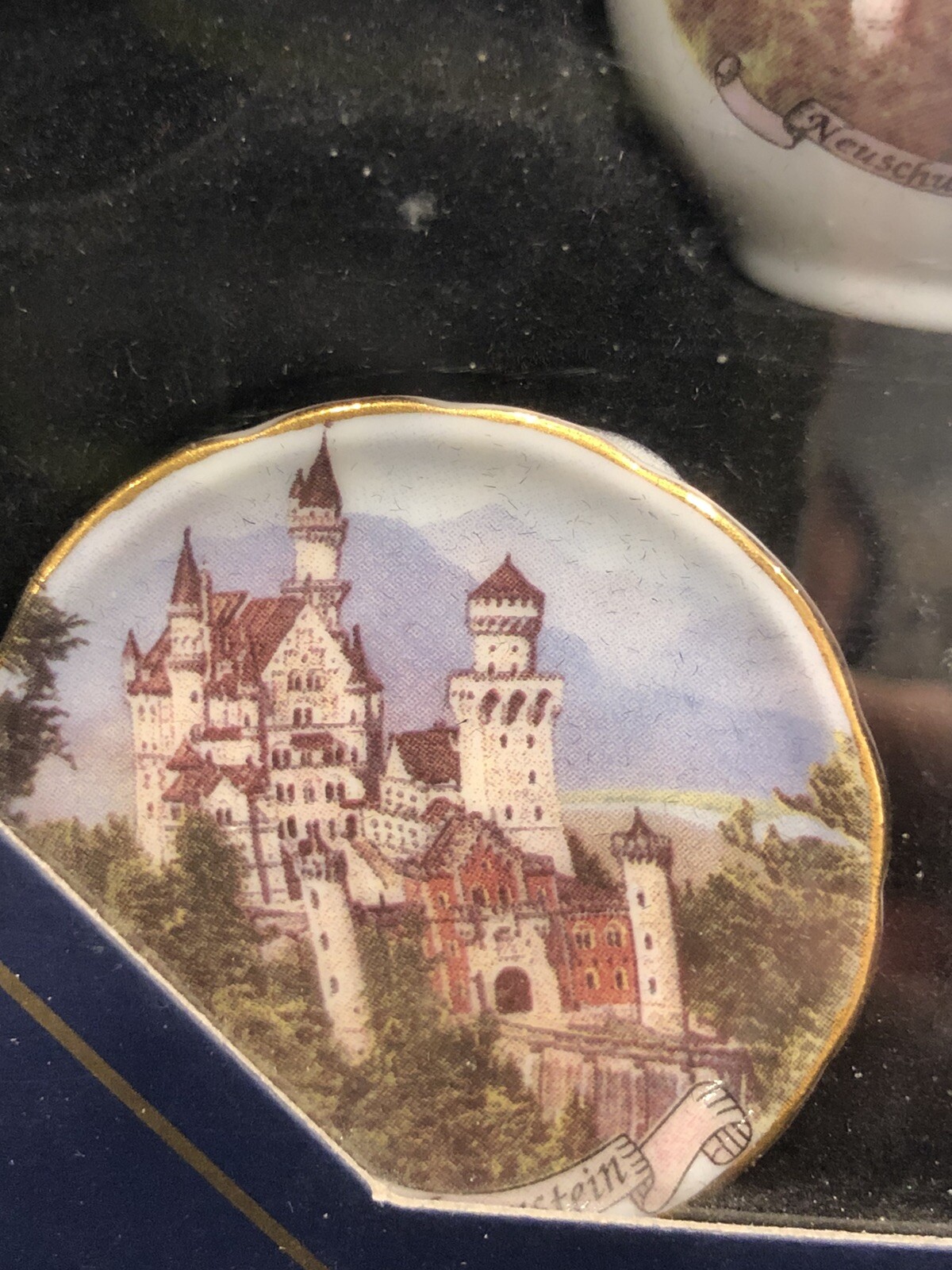 REUTTER PORCELAIN TEA SET GOLD TRIM MINIATURE MINI GERMAN CASTLES Doll ...