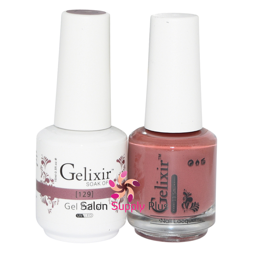GELIXIR Soak Off Gel Polish Duo Set (Gel + Matching Lacquer) - 129 | eBay
