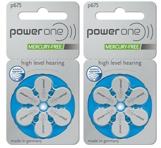 Powerone Hearing Aid Battery Size P675 - 6 batteries to 240 batteries ...