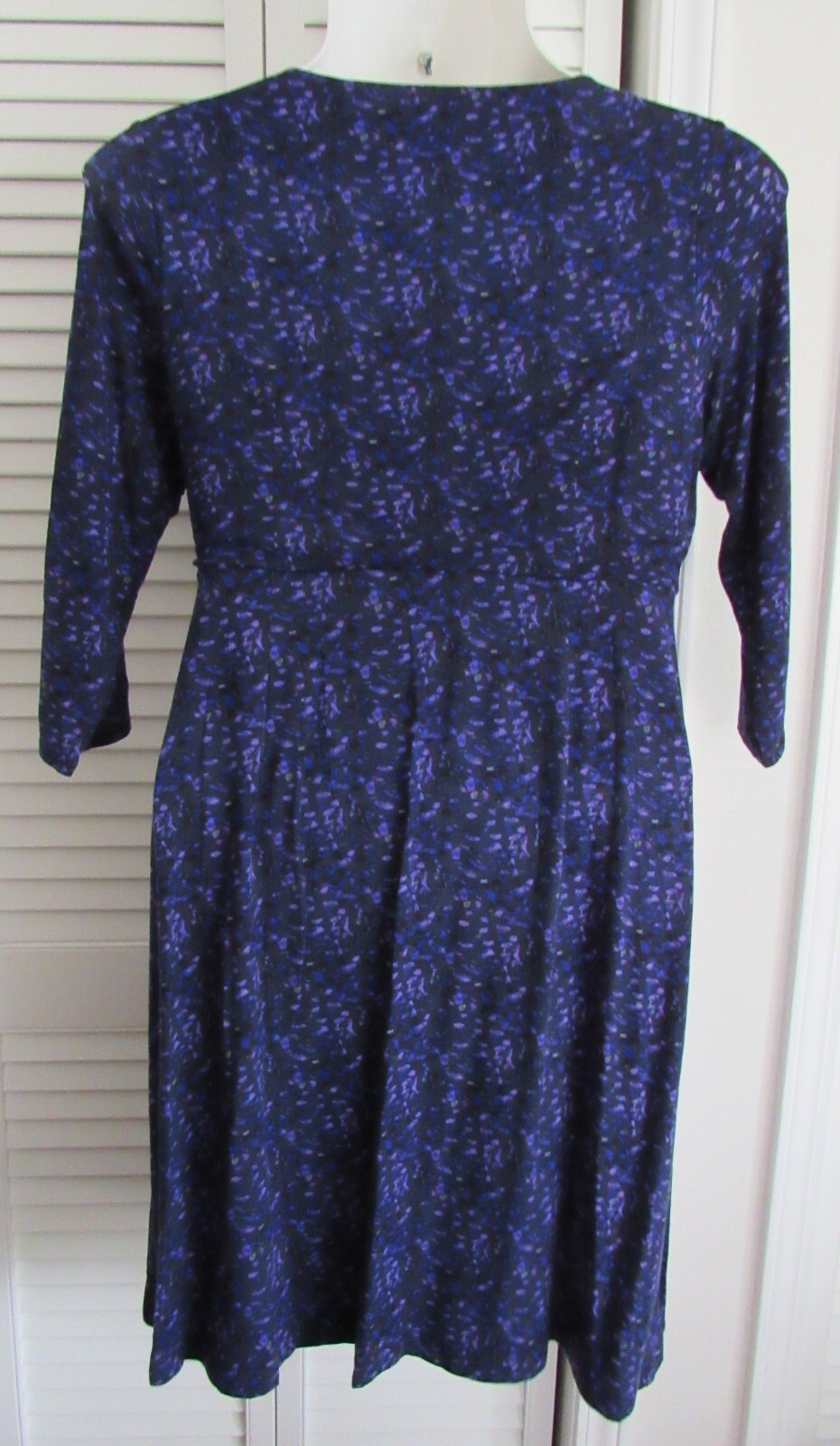 Dana Buchman Rouch Side 3/4 Sleeve Dress Size X Large | eBay