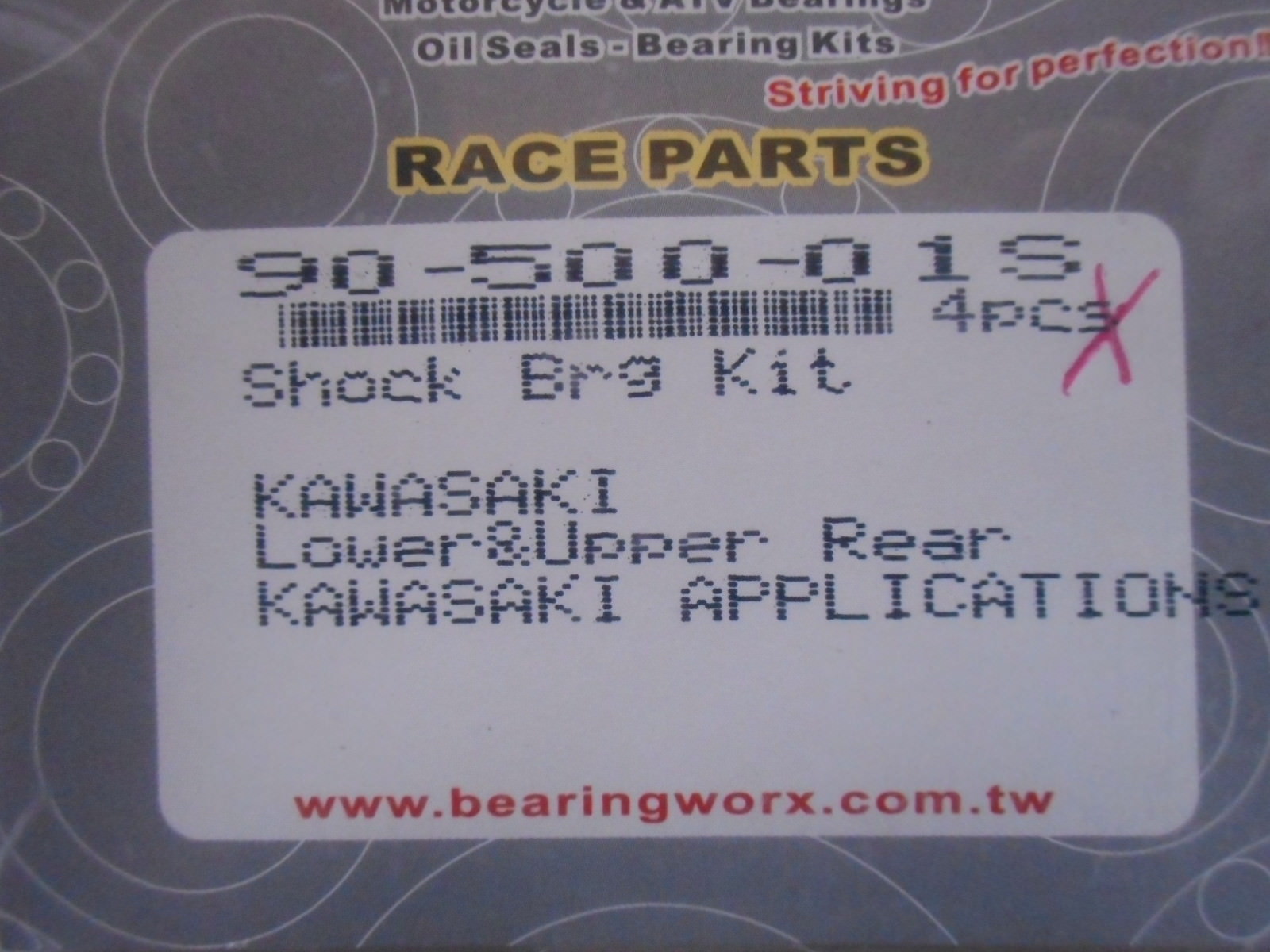 KAWASAKI KX80 KX85 KX125 KX250 KX250F KX450F BEARINGWORX REAR SHOCK ...