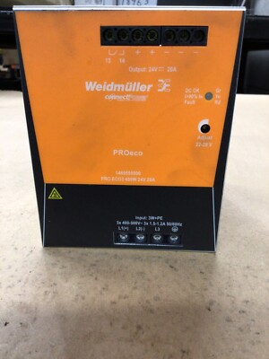 Weidmuller PRO ECO3 480W 24V 20A DIN-Rail Power Supply 1469550000 ...