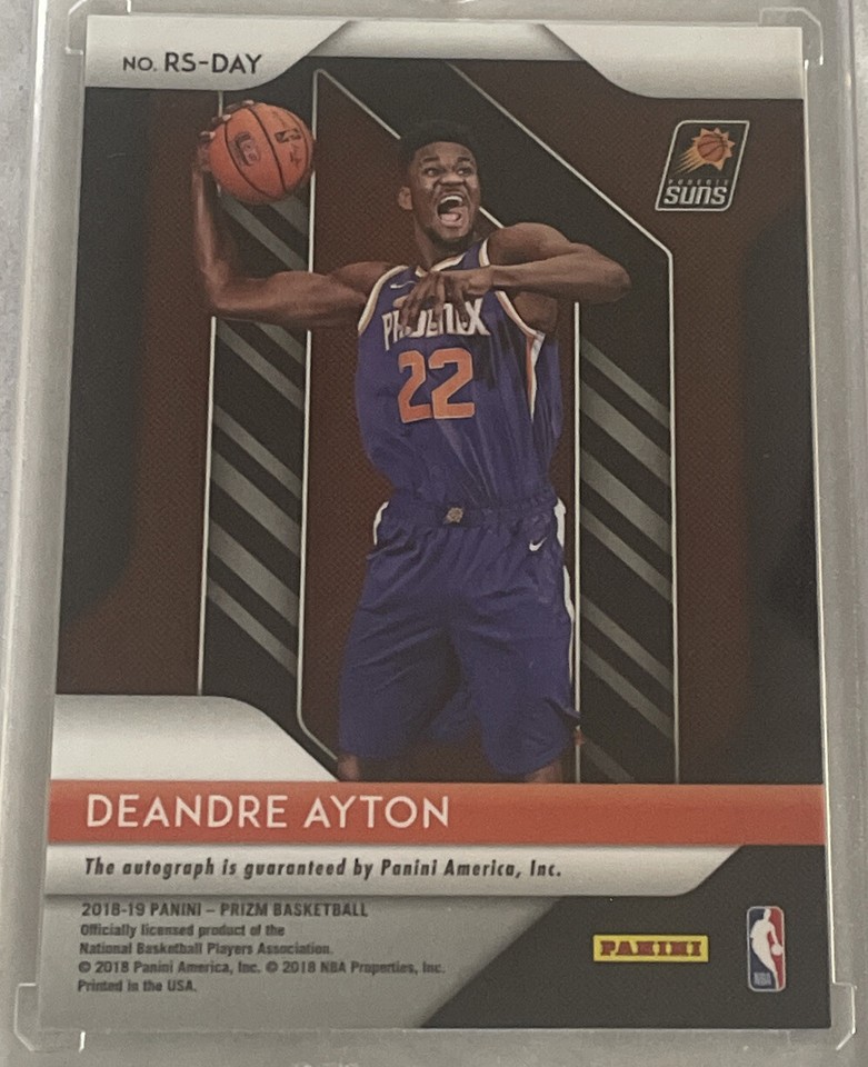 2018-19 Panini Prizm Basketball Rookie Signatures Deandre Ayton Rookie ...