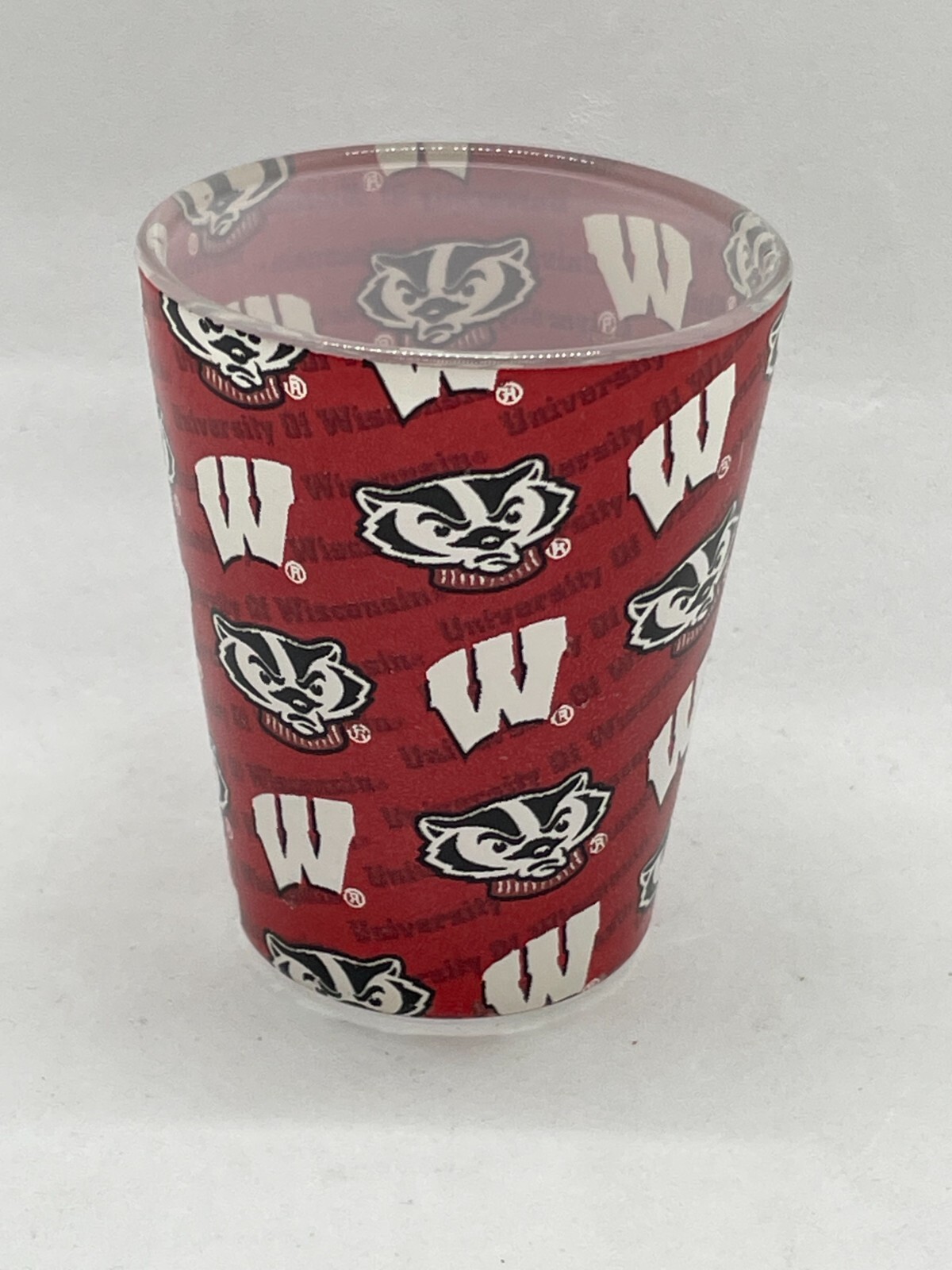 University of Wisconsin Bucky Shot Glass | eBay