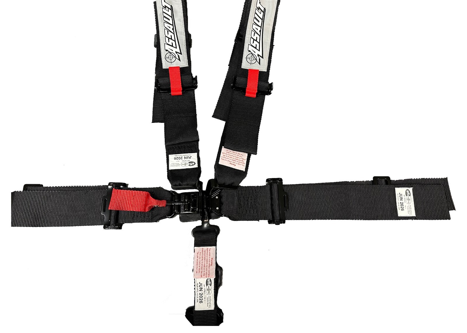 SFI Date 2026 Black 5 Point 3" Wide Safety Race Harness Seat Belt Kit ...
