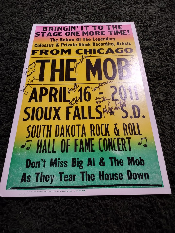 The Mob - Beautiful Poster Signed By 9 Members Of The Chicago Based ...