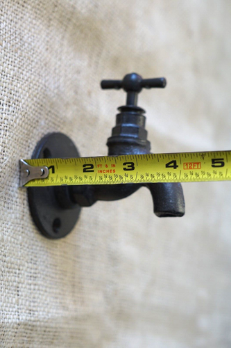 4 Rustic Hooks Cast Iron Faucet Spigot Towel Rack Bath Coat Farmhouse ...