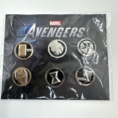 Marvel Avengers Collector Pin Set, set of 6 pins. Gamestop Pre-order ...
