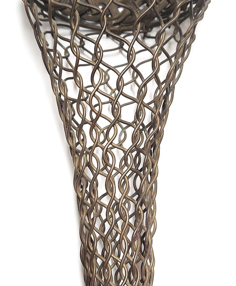 RARE PAIR Antique French Woven Chainmail Brass Wall Pockets Ooh La La ...