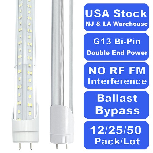 4Ft Led Tube Light Bulbs G13 Bi-Pin T8 4 Ft Led Shop Light Bulb 72W ...