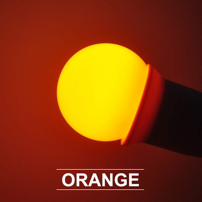 10 Pcs B22 2W LED G45 Globe Bulbs Orange Color Light Mini Bulb for ...