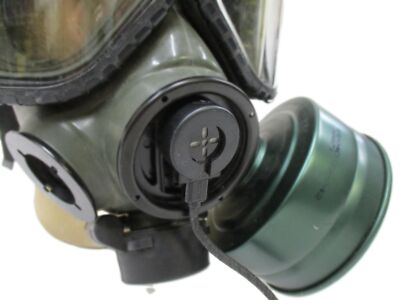 🔥NOS M40 M42 SERIES GAS MASK DETACHABLE MICROPHONE CABLE COMMS ADAPATER ...
