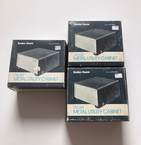 Lot of three (3) Radio Shack Deluxe Metal Utility Cabinets NOS NIB ...
