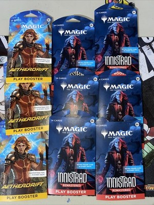 Magic: The Gathering Innistrad Remastered 9 Booster Packs aetherdrift ...