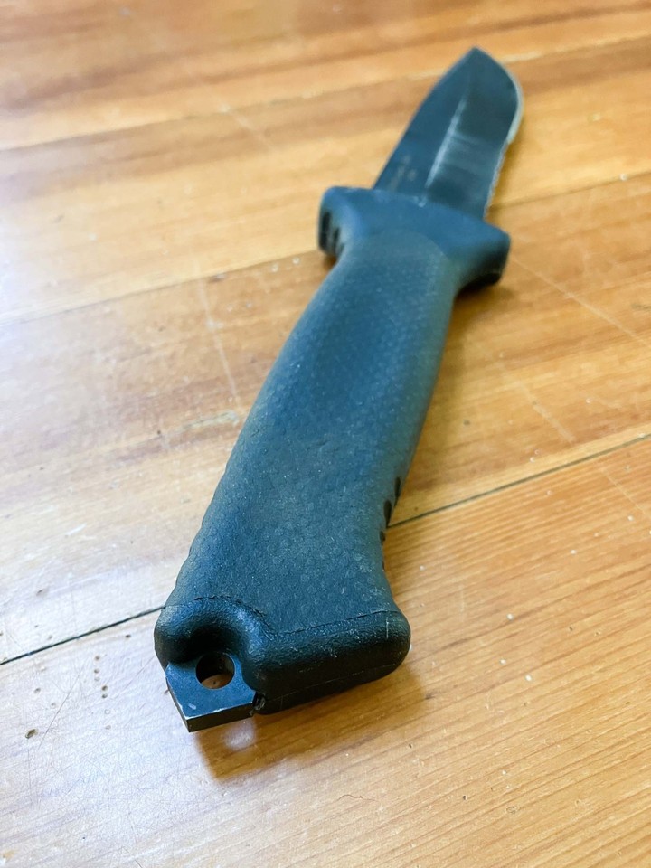 Gerber Prodigy Survival Knife Black Partially Serrated MOLLE Sheath ...