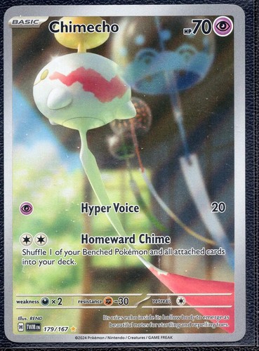Pokemon Card TCG - Chimecho 179/167 Illustration Rare Twilight ...