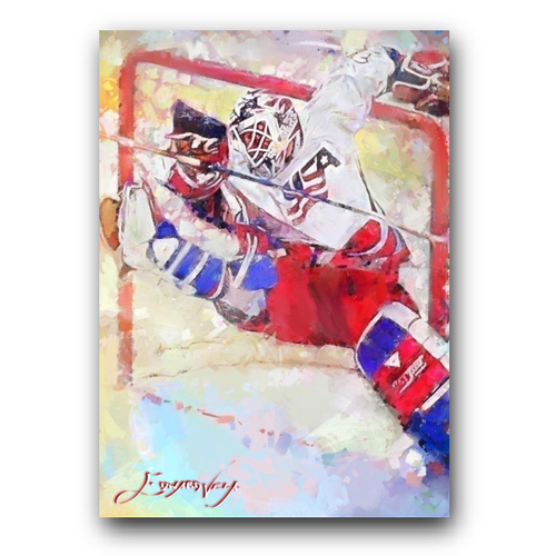 Mike Richter #3 Art Card Limited 23/50 Edward Vela Signed (New York ...