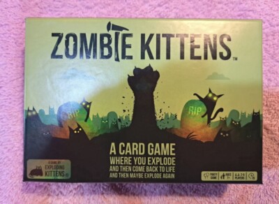 Zombie Kittens Party Card Game, Exploding Kittens Expansion NEW ...