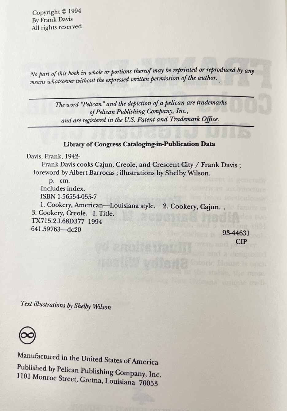 Frank Davis Signed First Ed. 1994 Cookbook Cooks, Cajun, Creole ...