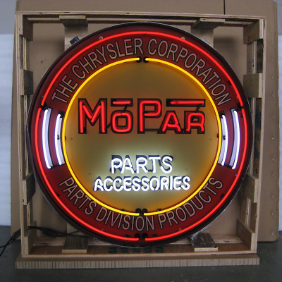 Mopar Circle Parts Accessories The Chrysler Corporation Beer Neon Sign ...