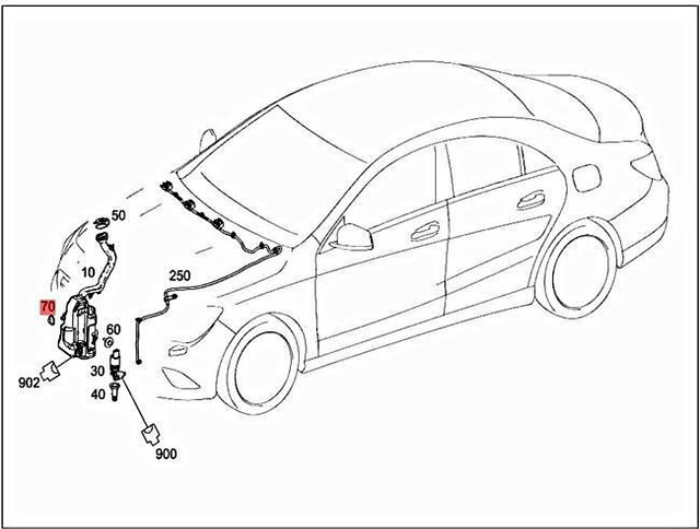 Mercedes-Benz 2038690198 Genuine OEM Washer Reservoir Insulator for ...