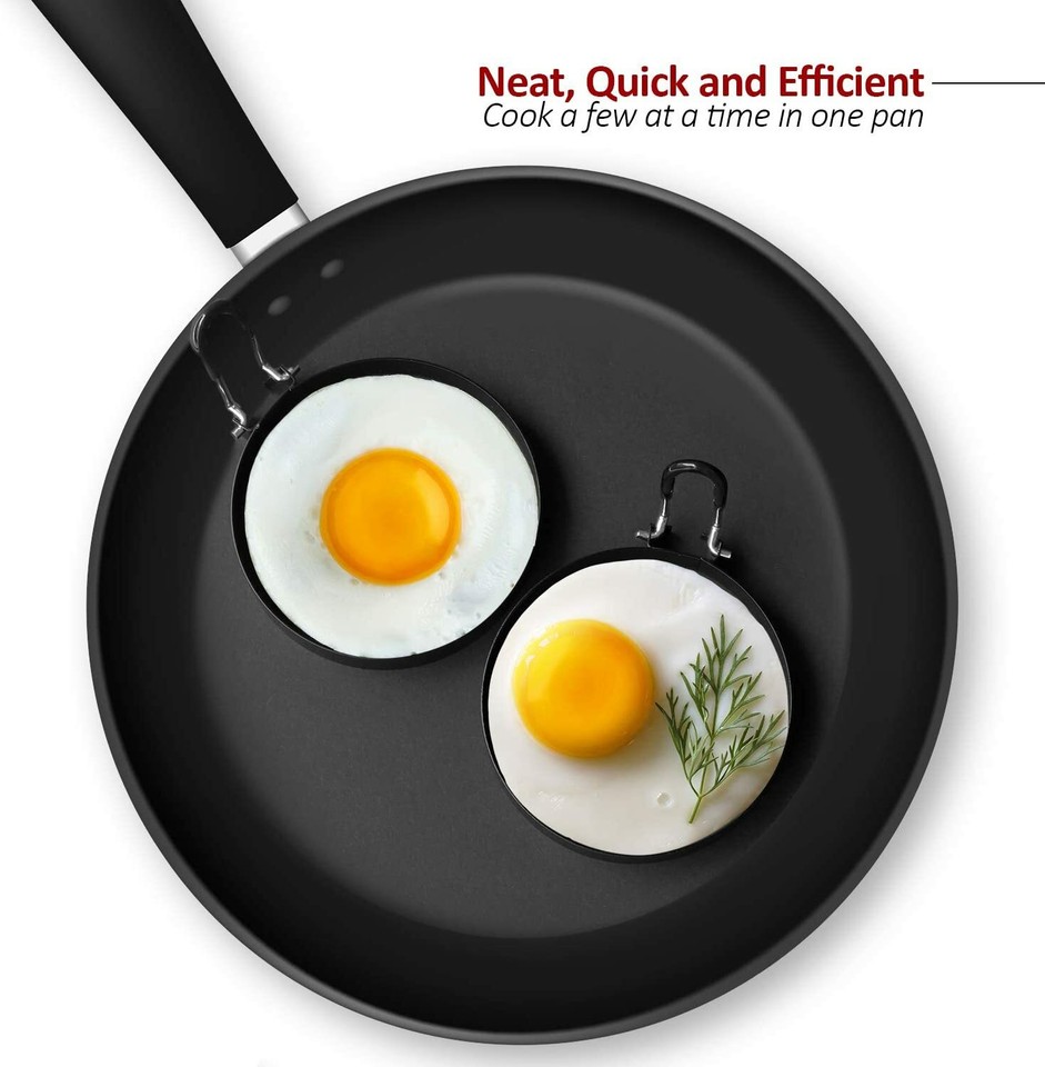 Eggs Rings, 4 Pack Stainless Steel Egg Cooking Rings, Pancake Mold for ...