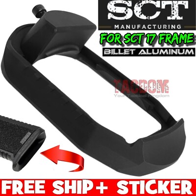 SCT MANUFACTURING BILLET ALUMINUM Black Magwell for SCT17 Lower 17 MAG ...