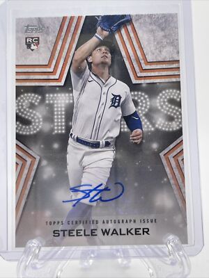 2023 Topps Series 2 Steele Walker Baseball Stars Auto RC Tigers BSA-SWA ...