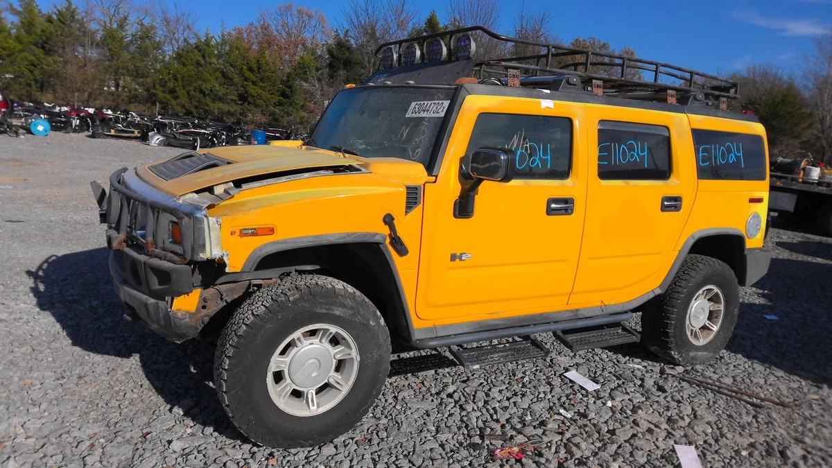 Hummer H2 Yellow With Rims
