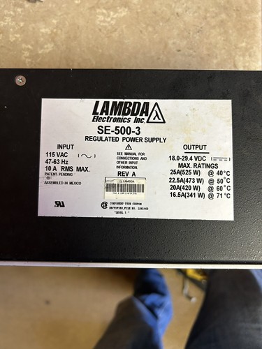 Power Supply Lambda SE5003 Industrial Control System | eBay