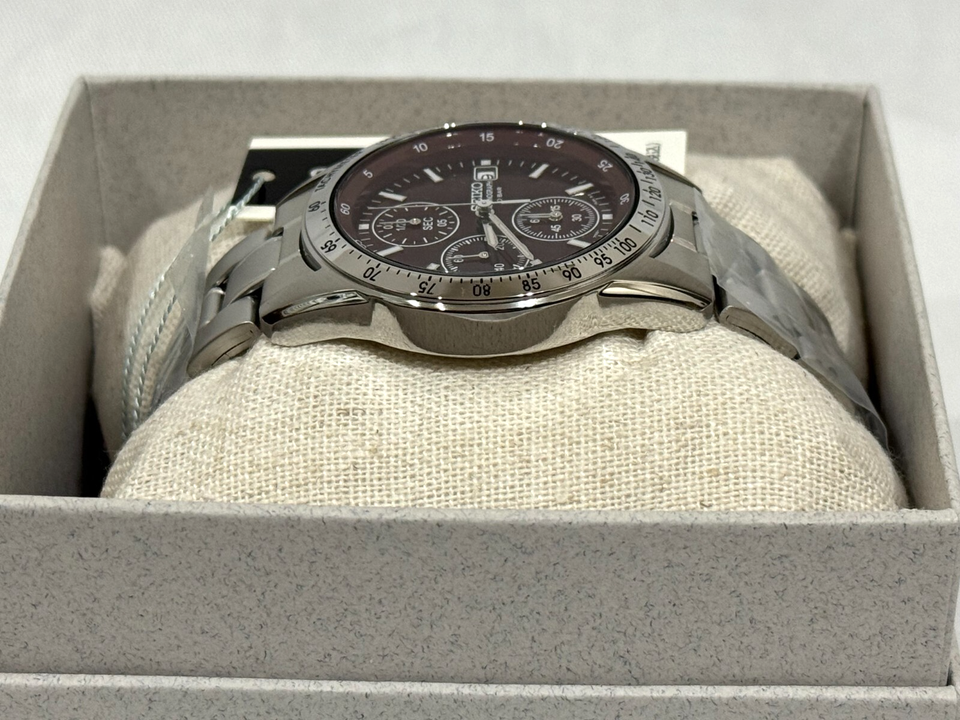 SEIKO SPIRIT SBTQ045 Chronograph Men's Watch Dial Color Red Limited ...